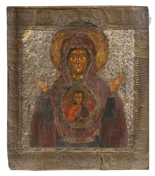 Russian School, 17th Century | Icon of the Virgin of the Sign (17th ...