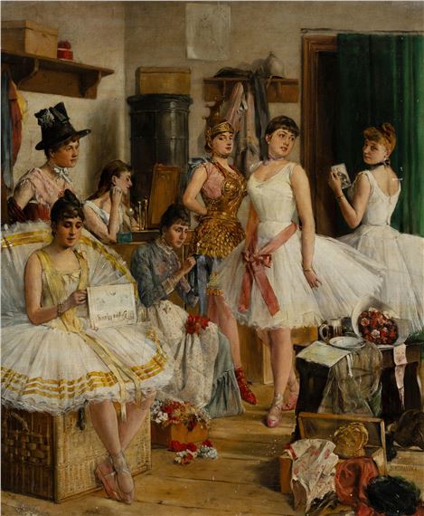 Jeno Jendrassik | Dancers in Dressing Room | MutualArt