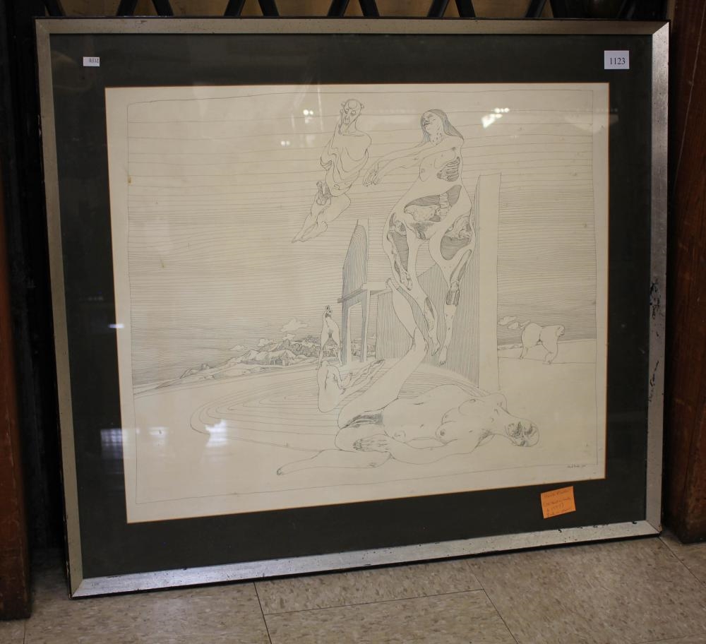 Henk Pander | SURREALIST LANDSCAPE WITH NUDES | MutualArt