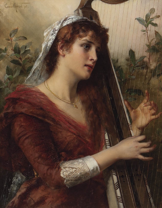Conrad Kiesel | Elegant Lady Reading | MutualArt