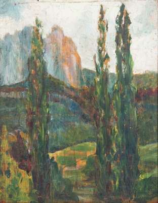 Arthur B. Carles | French Landscape with Cypress Trees | MutualArt
