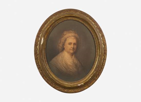 E. C. Middleton | Pair of Oval George and Martha Washington Portraits ...