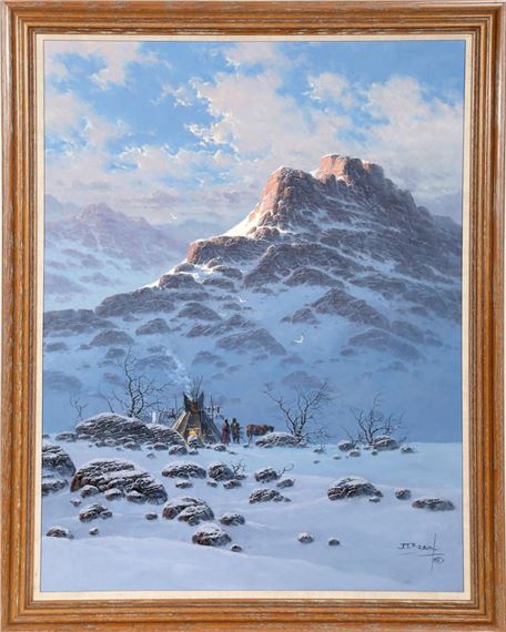 Jorge Tarallo | NATIVE AMERICAN FAMILY IN WINTER (1979) | MutualArt