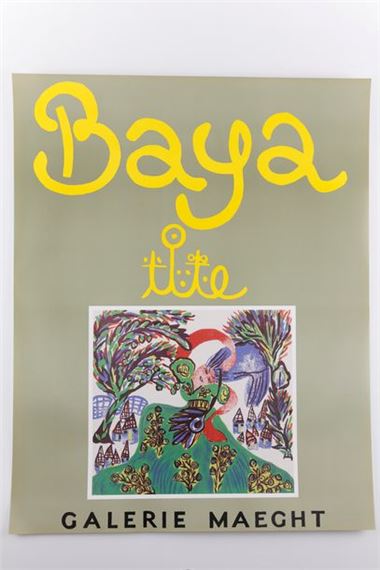 Baya Mahieddine | BAYA, 1947 Lithographic poster for the Baya ...