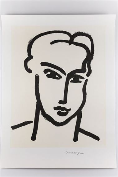 Henri Matisse | Large Head of Katia, 1950 lithographed reproduction on ...