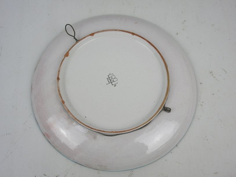 Émile Balon | Circular turquoise earthenware dish decorated with a ...