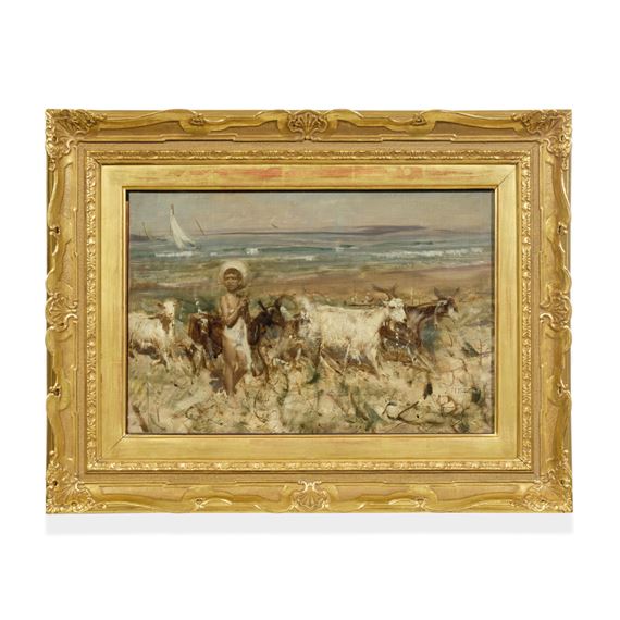 Francesco Paolo Michetti | Shepherd boy on the beach | MutualArt