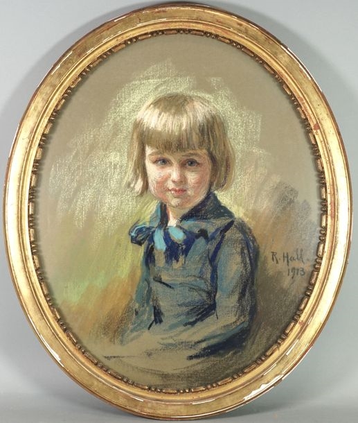 R. Hall | Portrait of a Child (1913) | MutualArt