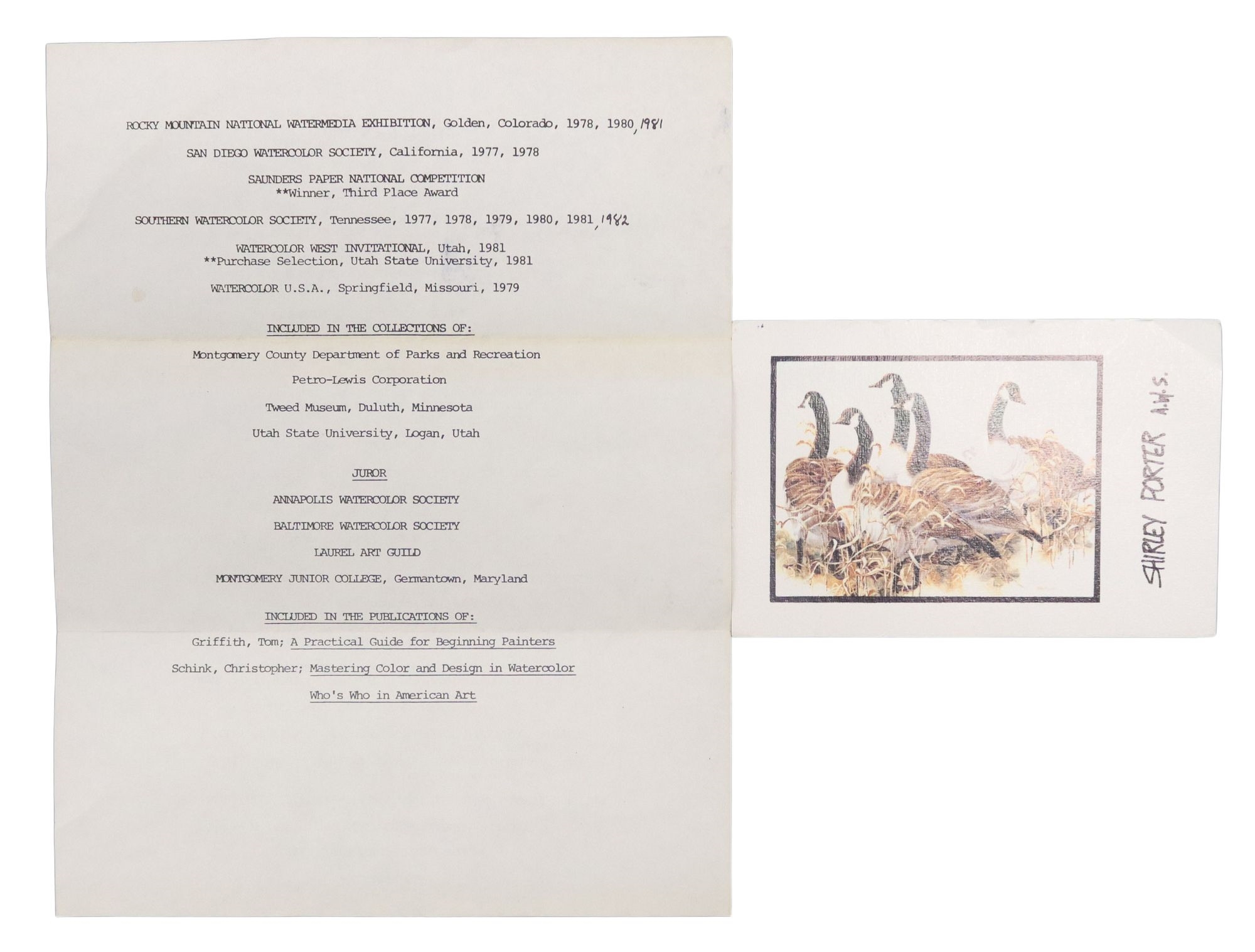 Shirley Porter | SHIRLEY PORTER (20TH C.) WATERCOLOR SWIMMING GOLDFISH ...
