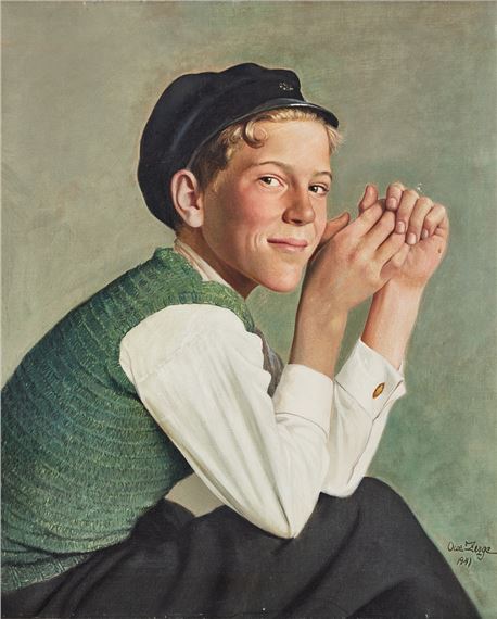 Owe Zerge | Pojke i skolmössa (1941) | MutualArt