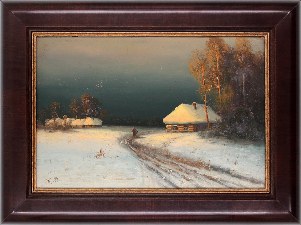 Karl Rosen | River Landscape with a Hut | MutualArt