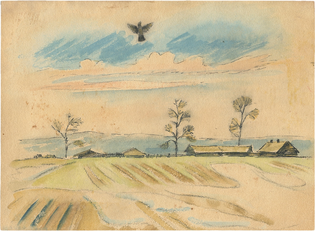 Nikolai Andreevich Tyrsa | Flying over the field (1937) | MutualArt