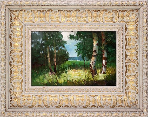 Bykov Victor Alexandrovich | Landscape with birch trees (2012) | MutualArt