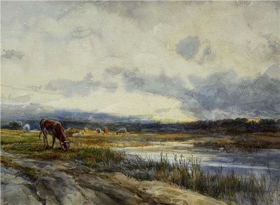 Robert William Arthur Rouse | landscape with cattle | MutualArt