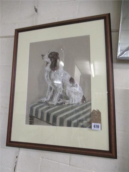 Marjorie Turner | PASTEL OF A SPANIEL BY MARJORIE TURNER | MutualArt