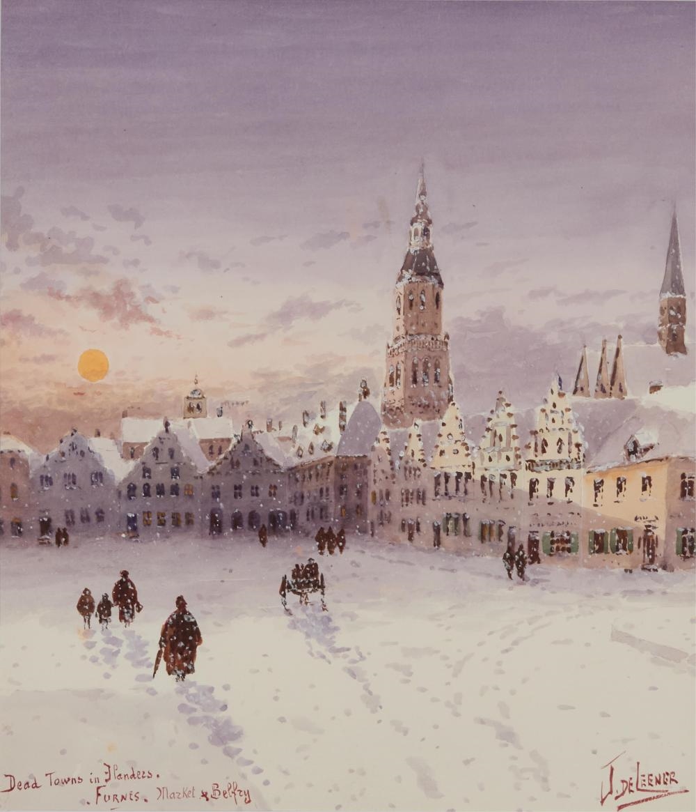 Jan de Leener | Funres Market square and Belfrey Tower, Belgium | MutualArt