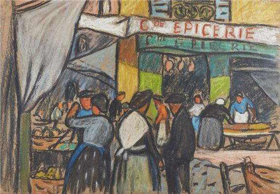Louis Mathieu Verdilhan | Market scene | MutualArt