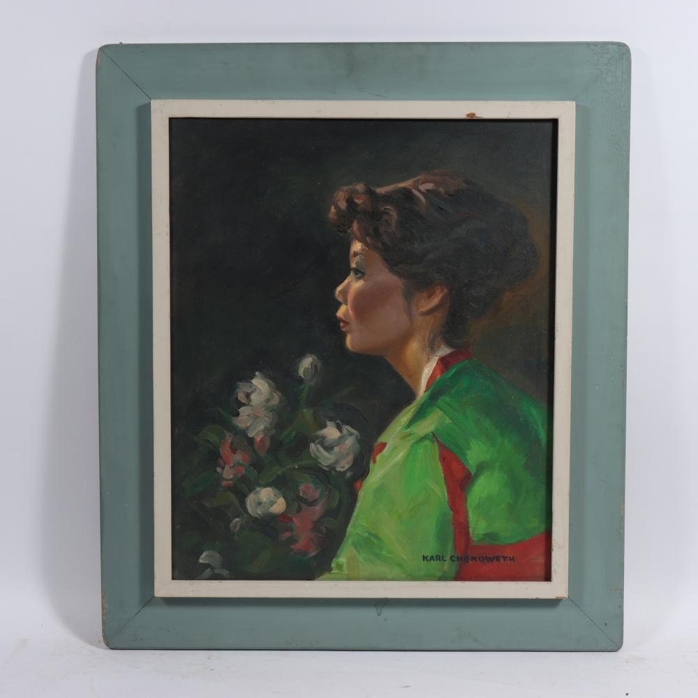 Karl Marx Chenoweth | female portrait in profile | MutualArt