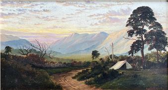 Joseph Leonard Wharton | Camping, Arthur’s Pass (1898) | MutualArt
