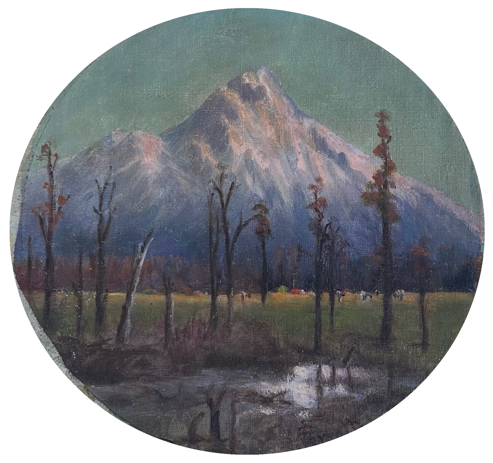 John Douglas Perrett | Mount Taranaki and Fantham’s Peak - unframed ...