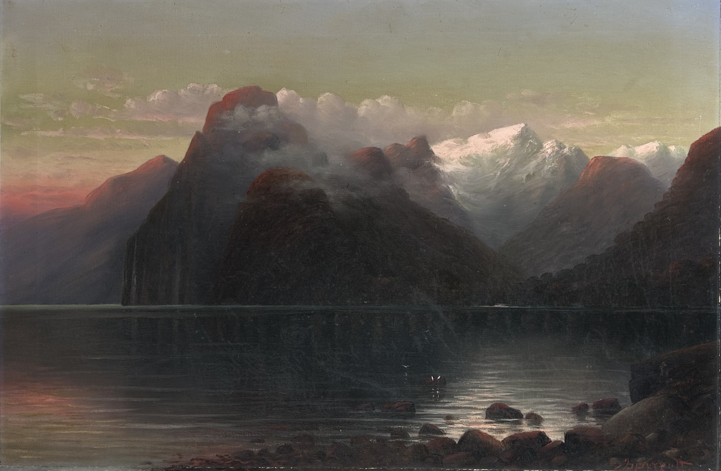 John Douglas Perrett | Milford Sound - unframed | MutualArt