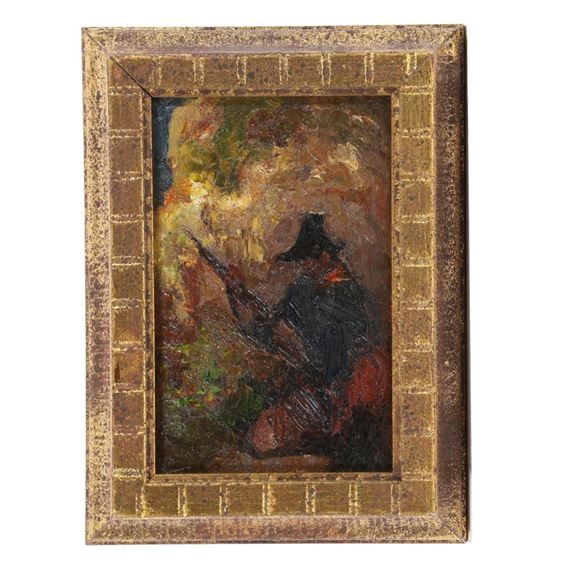 Eugene Higgins | figure with a weapon | MutualArt