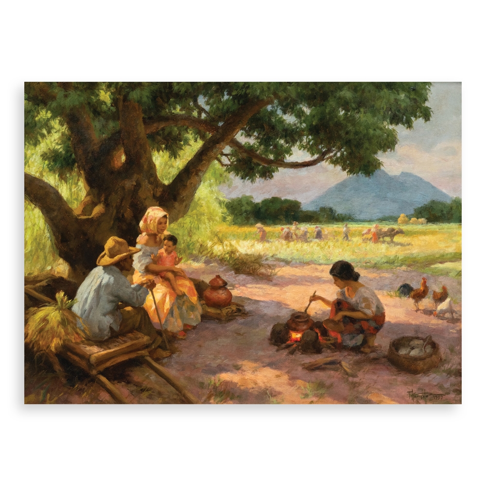 Fernando Amorsolo | Under The Mango Tree (1957) | MutualArt