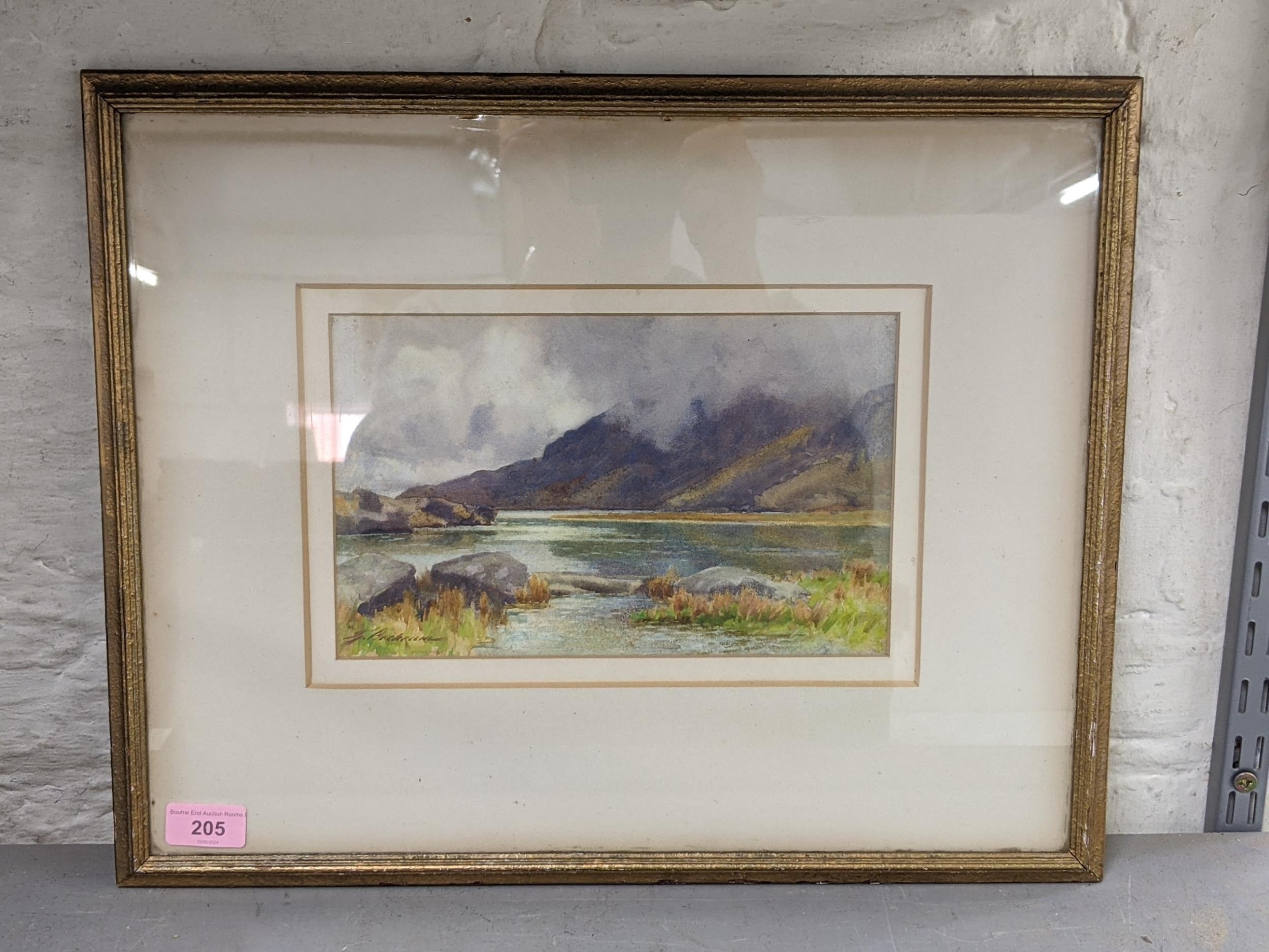 George Cockram | A watercolour depicting a Welsh mountain scene with ...