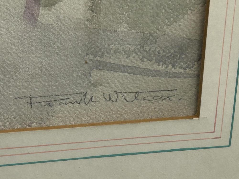 Frank Nelson Wilcox | Signed Frank Wilcox Watercolor Landscape on Paper ...