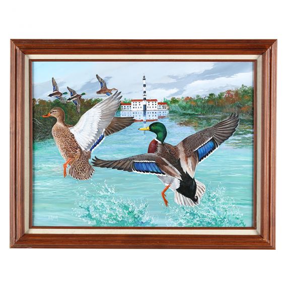 Duane Raver Jr. | Mallards in Flight at Lake Mattamuskeet | MutualArt