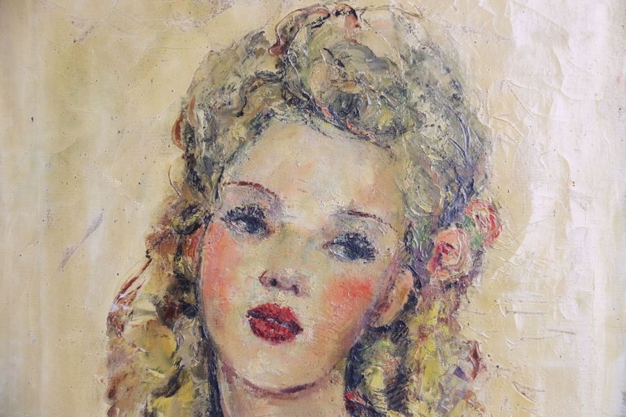 Louis Dazza | Portrait de jeune femme au collier | MutualArt