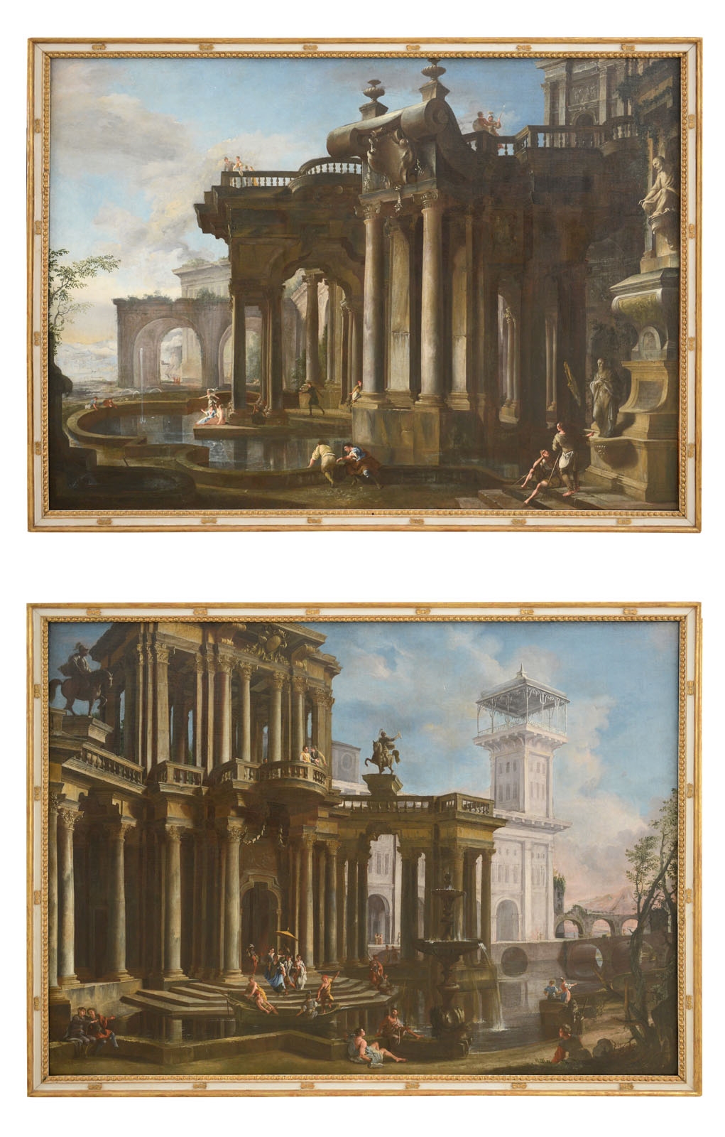 Francesco Aviani | Two architectural whims with characters | MutualArt