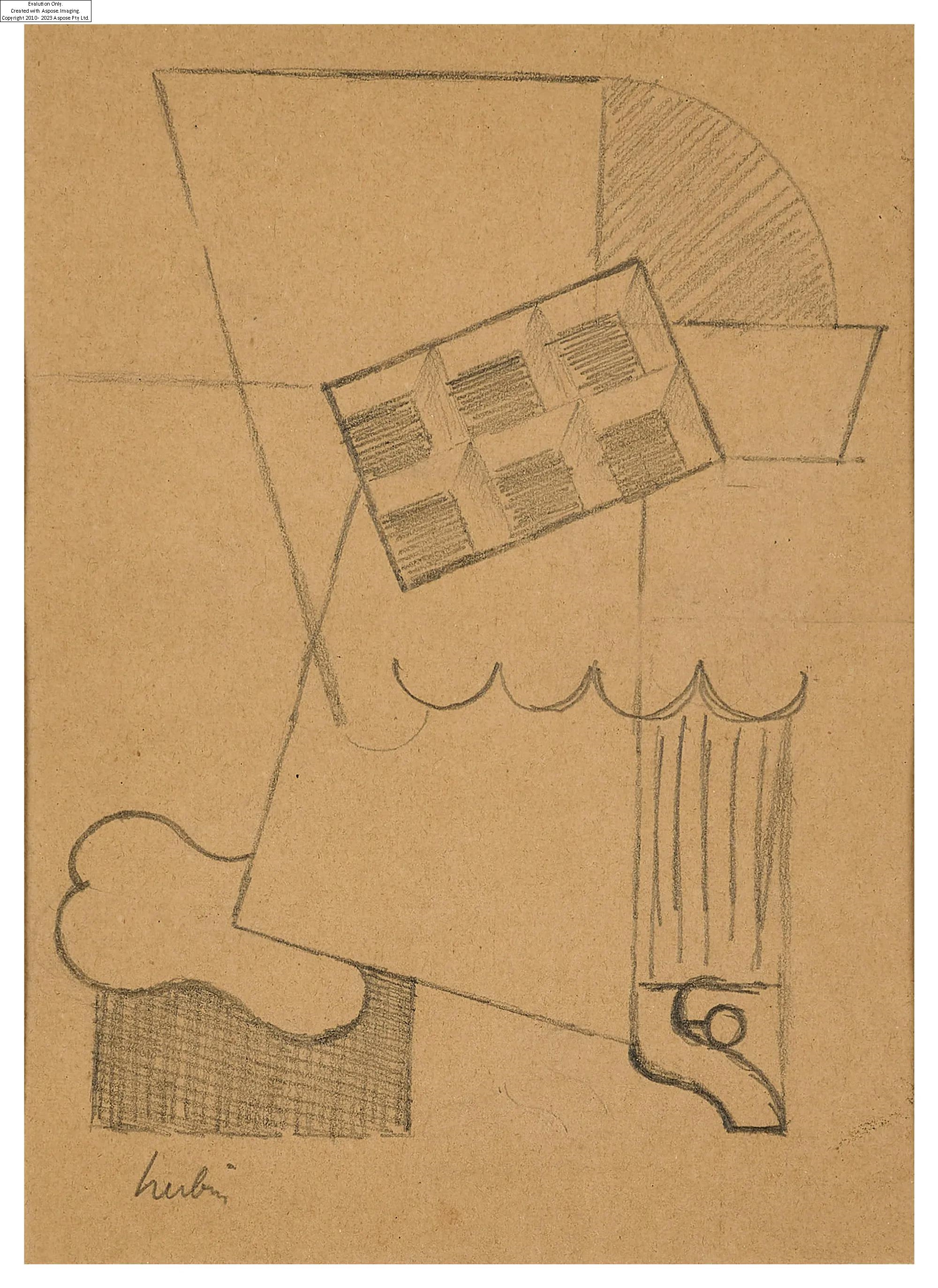 Auguste Herbin | Composition cubiste - circa 1917 | MutualArt