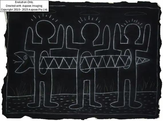 Keith Haring | Keith Haring, American 1958-1990 - Snake through three ...