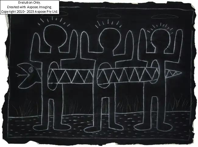 Keith Haring | Keith Haring, American 1958-1990 - Snake through three ...