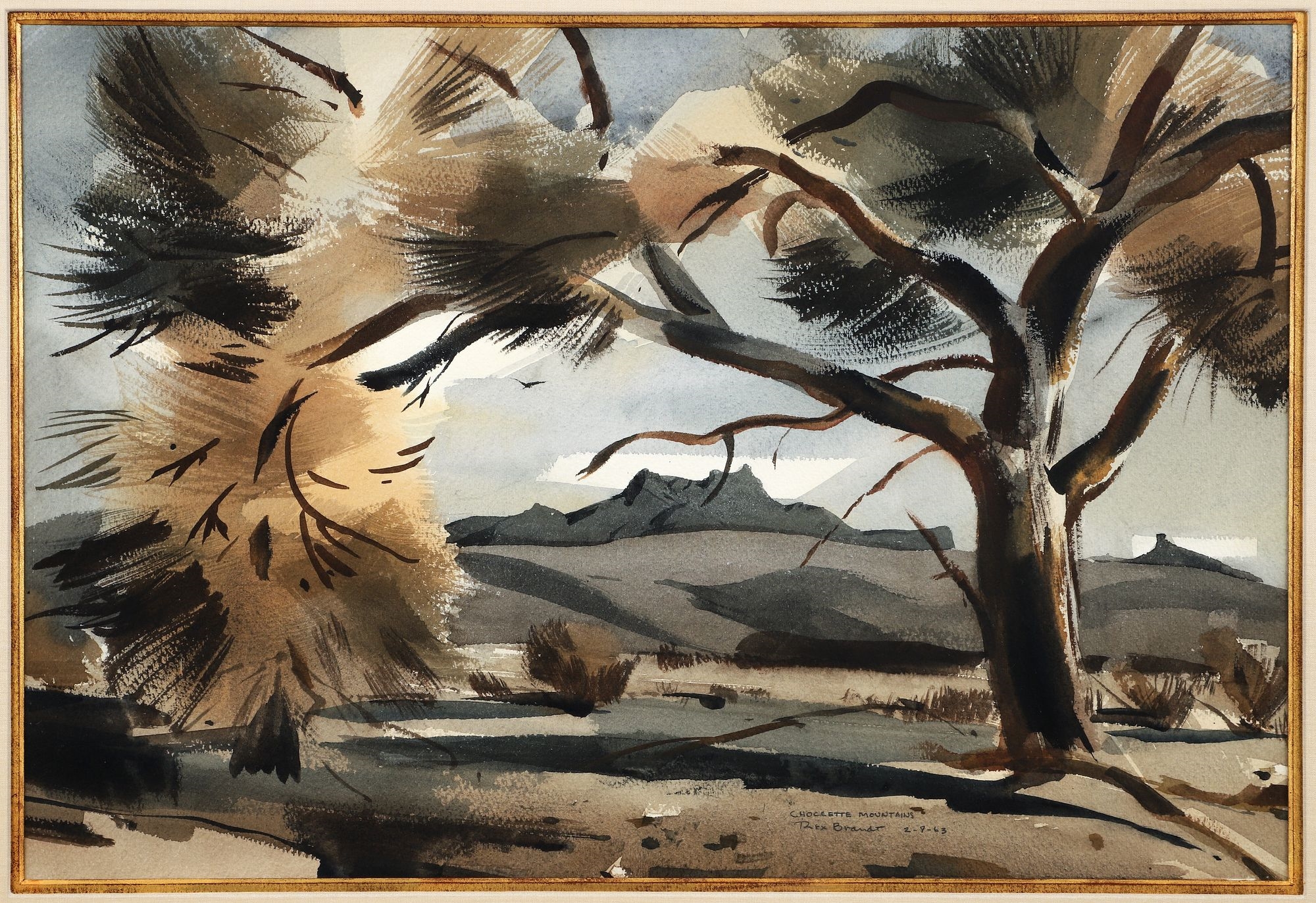 Rex Brandt | Rex Brandt Watercolor Chocolate Mountains 1963 (1963 ...