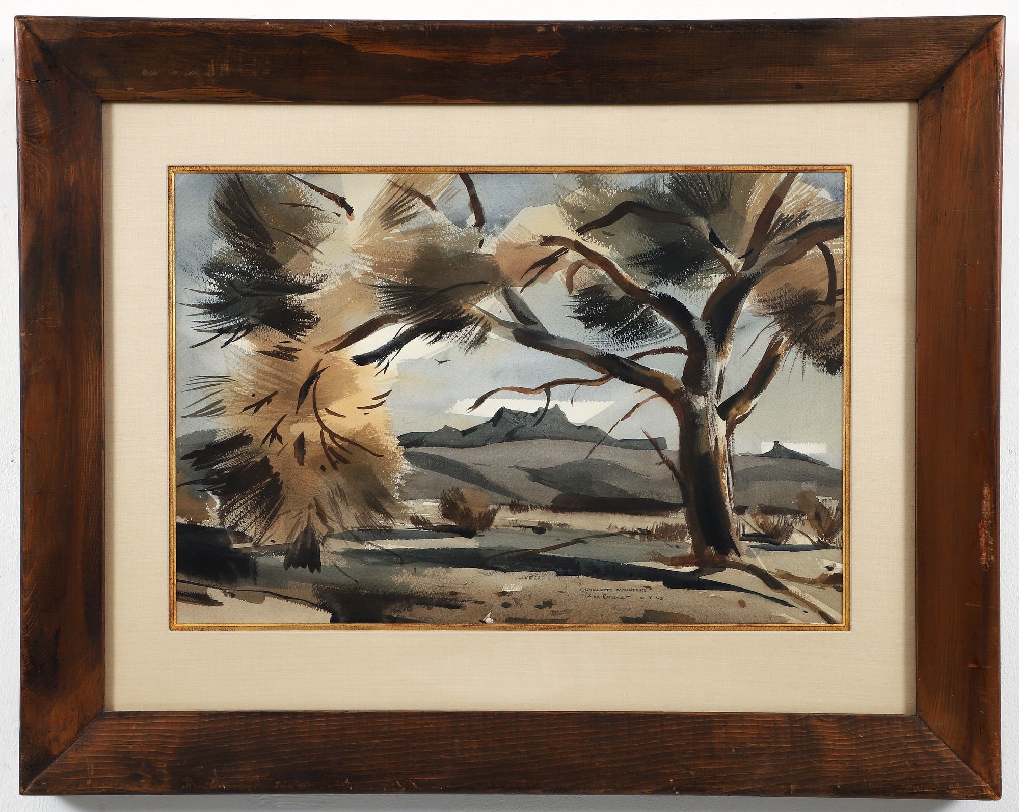 Rex Brandt | Rex Brandt Watercolor Chocolate Mountains 1963 (1963 ...