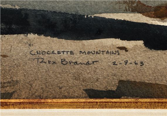 Rex Brandt | Rex Brandt Watercolor Chocolate Mountains 1963 (1963 ...