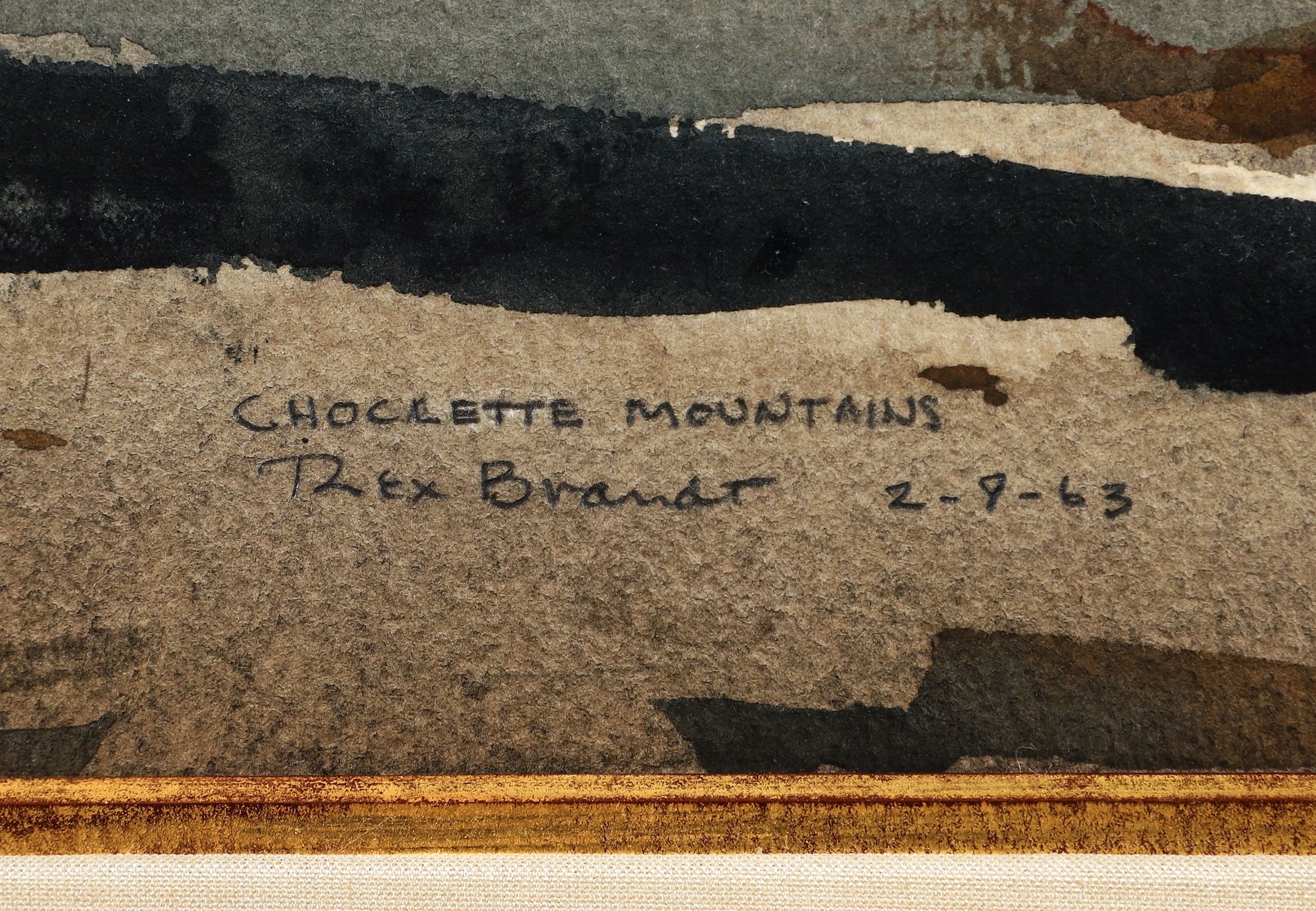 Rex Brandt | Rex Brandt Watercolor Chocolate Mountains 1963 (1963 ...