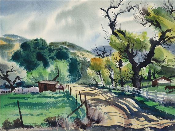 Rex Brandt | Rex Brandt Watercolor Chocolate Mountains 1963 (1963 ...