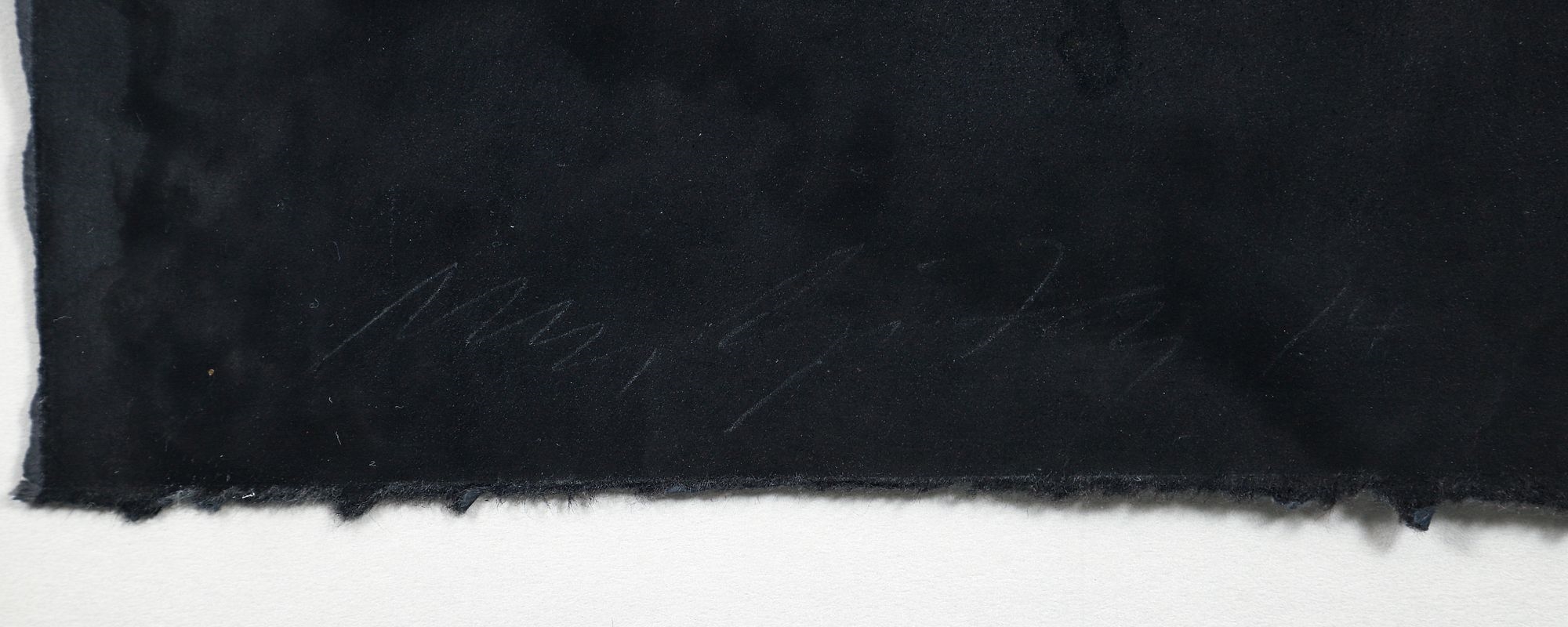 Ming Fay | 2 framed Ming G. Fay Drawings on handmade black dyed paper ...