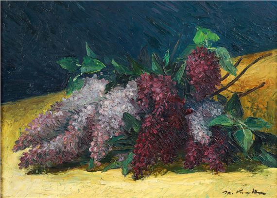 Maximilian Vanka | Maxo Vanka Still Life with Lilacs Oil on Board (1937 ...
