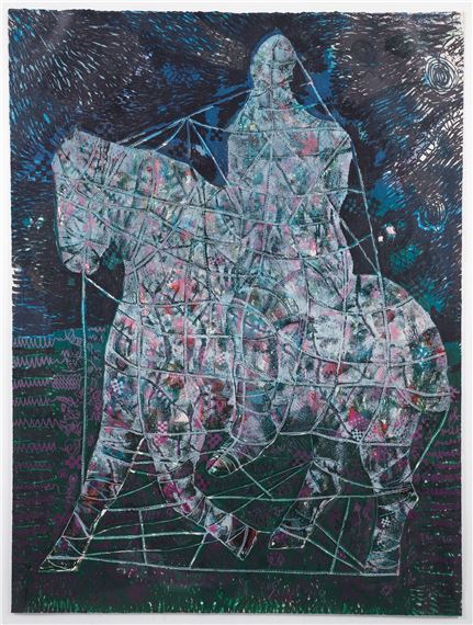 Marie Tuicillo Kelly | Marie Kelly Knight on Horseback 1985 Signed ...