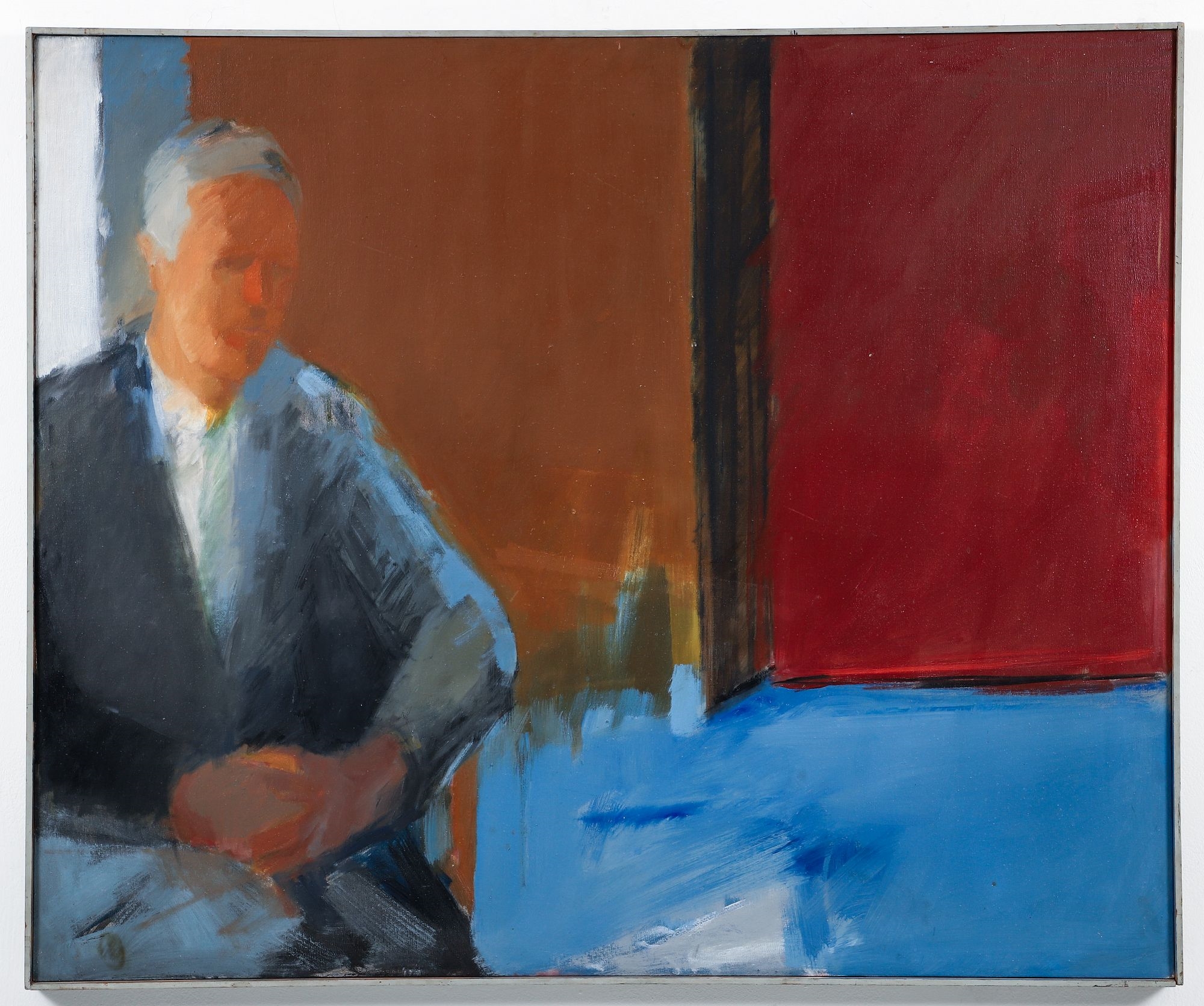 Vaino Kola | Vaino Kola 1962 oil Seated Man in Abstracted Interior ...