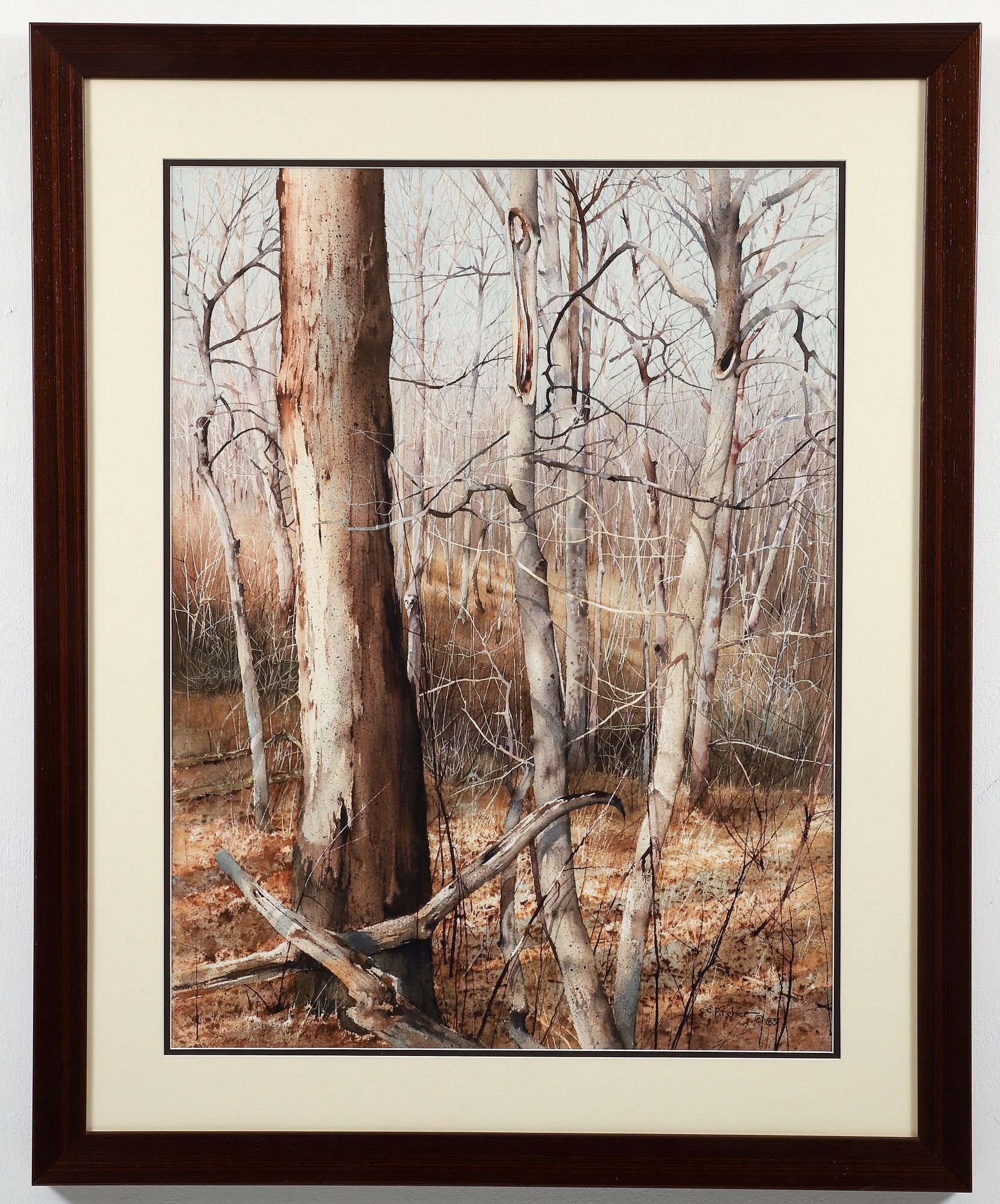 Charles Pitcher | Charlie Pitcher Woodland Grove 1983 Watercolor (1983 ...