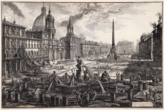 Giovanni Battista Piranesi | Piranesi Etching of Piazza Navona II from ...