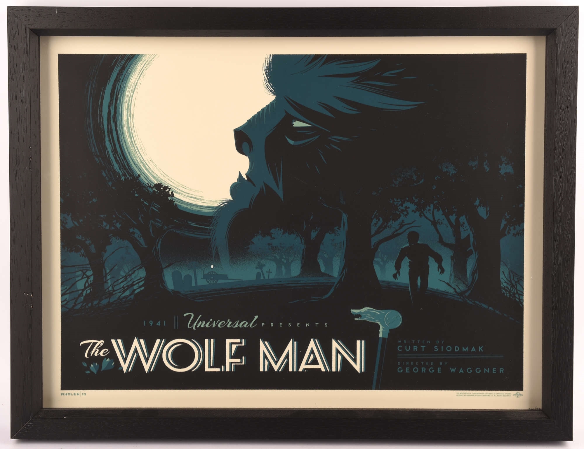 Tom Whalen | Tom Whalen: The Wolf Man, The Universal Monsters (2013) Limited edition silkscreen ...