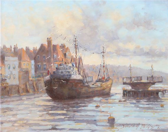 Donald Midgley | Ship leaving the harbour | MutualArt
