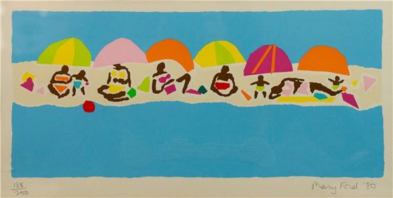 Mary Ford | Mary Ford Sunbathers Serigraph Print (80) | MutualArt