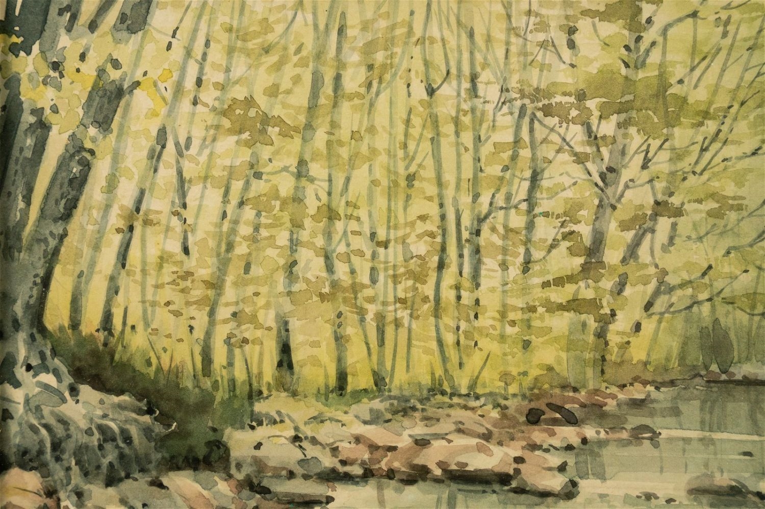 Mel Kester | Mel Kester Landscape Watercolor on Board Painting | MutualArt